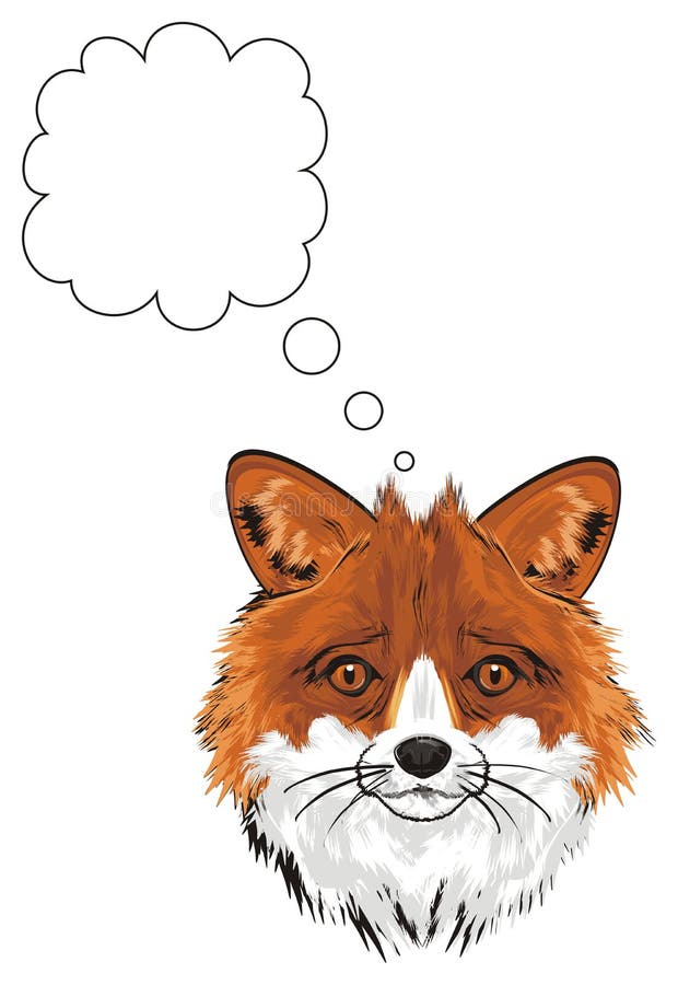 Snout of Fox and Clean Sign Stock Illustration - Illustration of ...