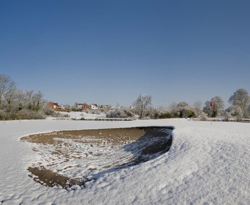 Golf Course in the Snow stock image. Image of sports, sport - 496021