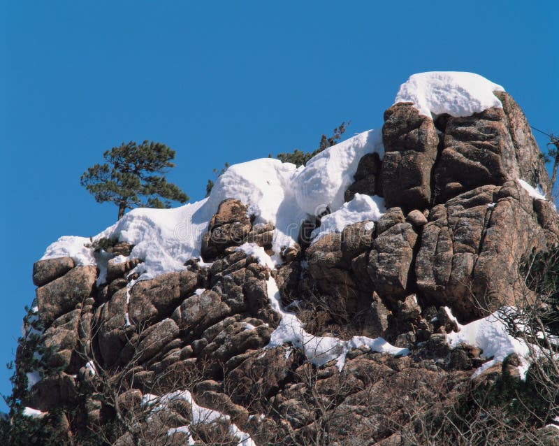 Snow above Rocks stock image. Image of nature, high, mountain - 943907