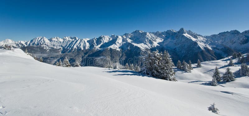 Snow in alps stock photo. Image of skiing, blue, landscape - 8126864