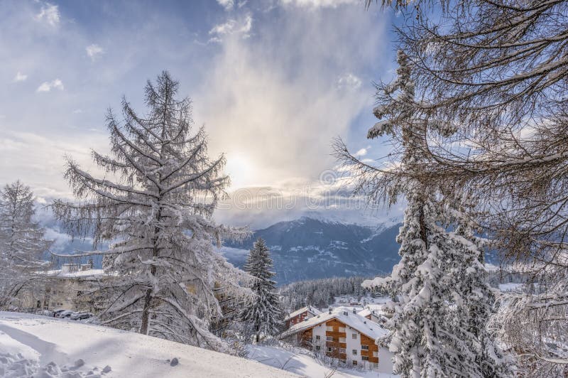 Snow in the Alps stock image. Image of holiday, snow - 48778393