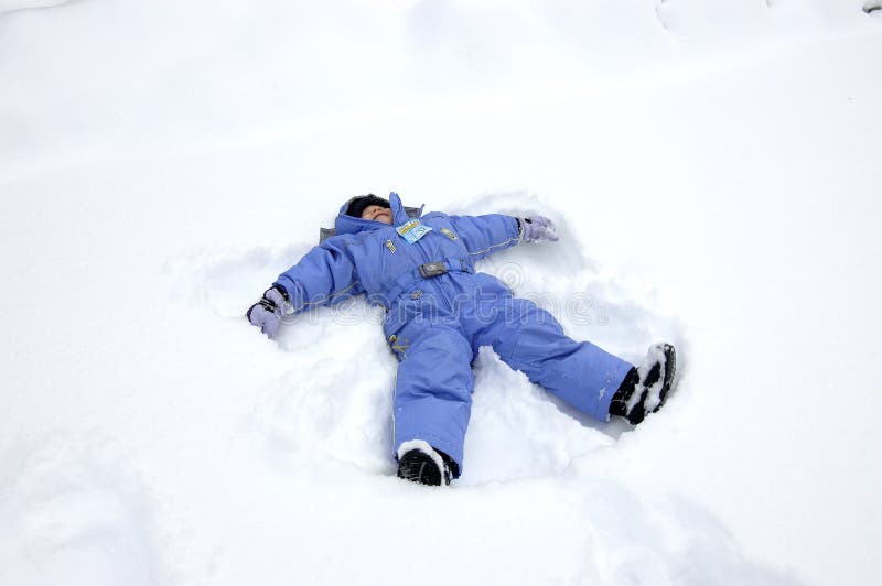 Snow Angel stock photo. Image of frost, girl, clothing - 22988272