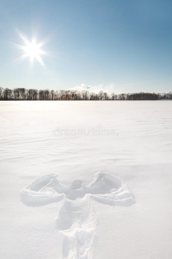 Snow Angel stock photo. Image of frost, girl, clothing - 22988272