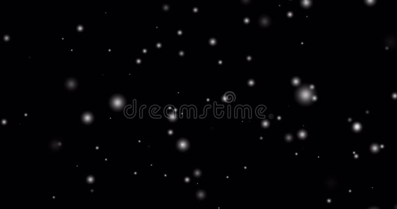 Snow Animation Falling. Render Footage. Loop Animation on Black ...