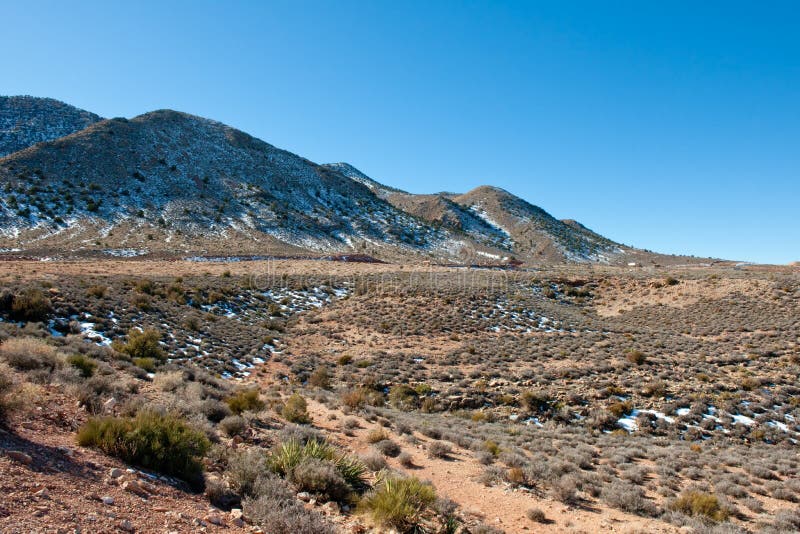 Snow in Arizona desert stock photo. Image of mountainous - 9266088