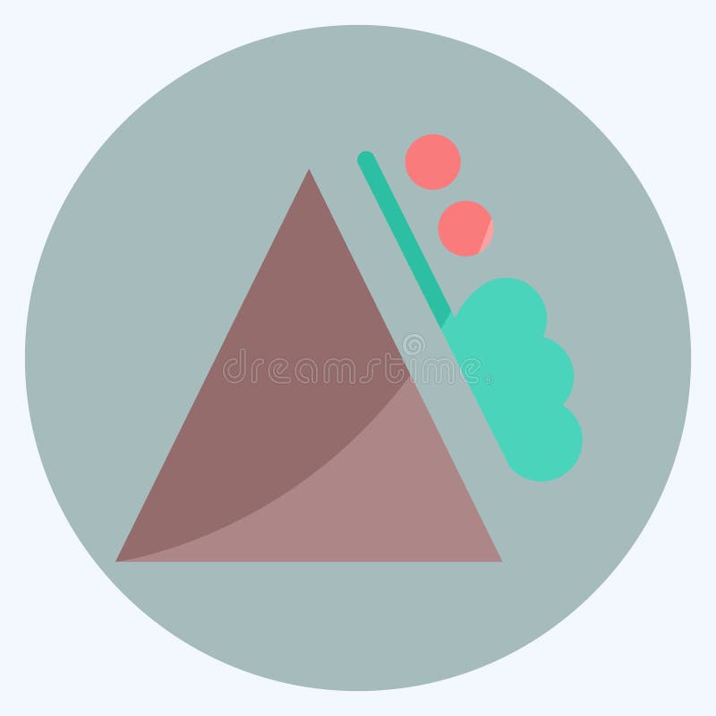 Snow Avalanche Icon in Trendy Flat Style Isolated on Soft Blue ...