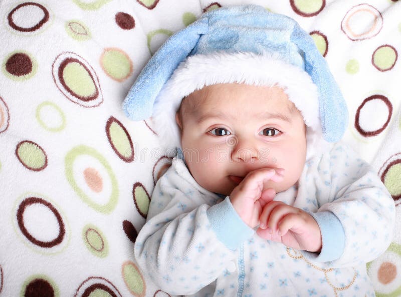 Crying baby on the snow stock image. Image of pout, girls - 4701279