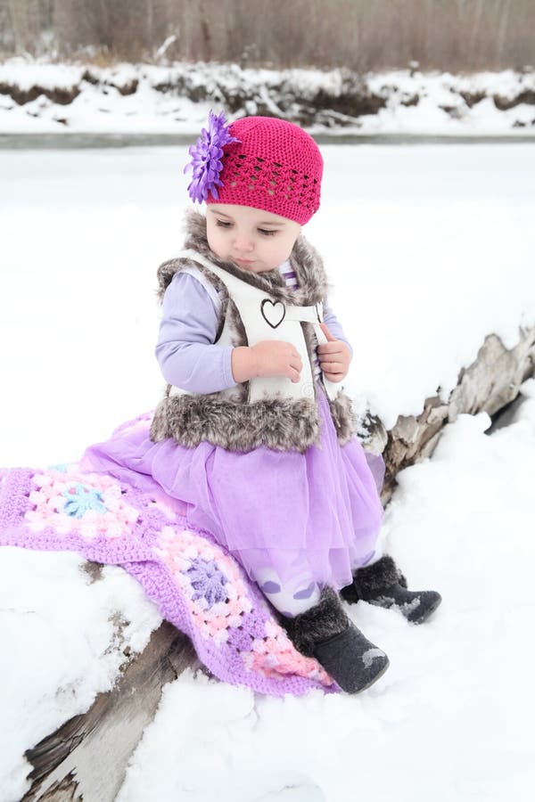Snow baby stock photo. Image of outdoors, outside, coat - 48866686