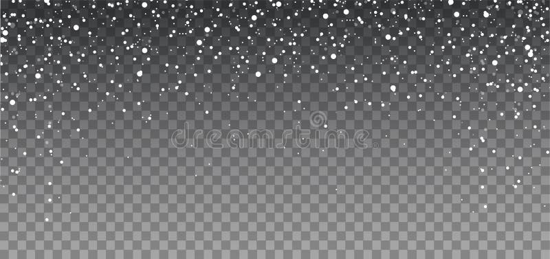 Snow Background and Snowflakes. Falling Snow Effect. Overlay Stock ...