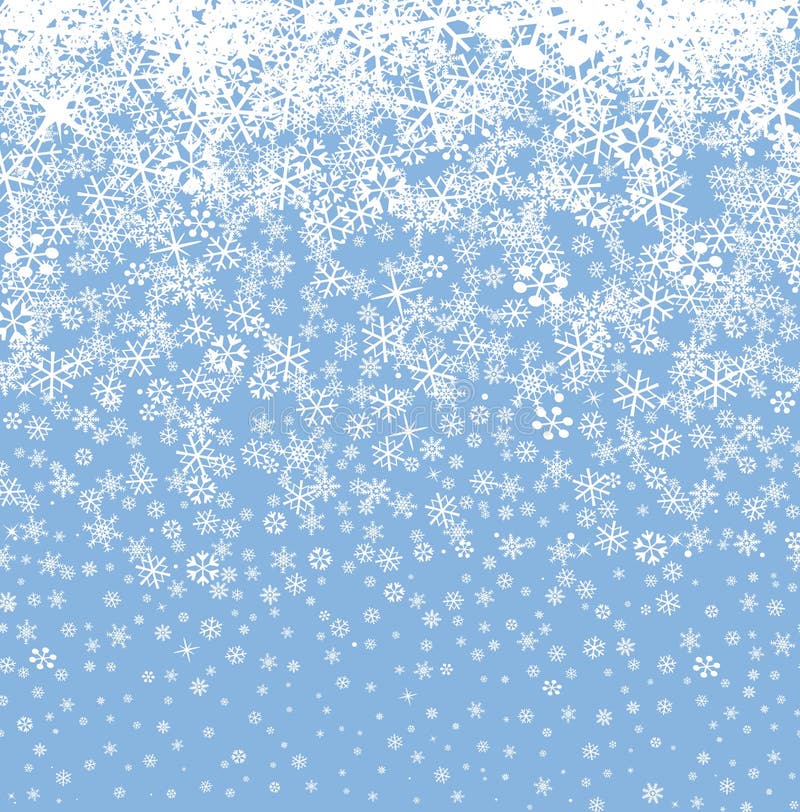 Snow Background. Snowflakes Seamless Pattern. Winter Snowy Seamless ...