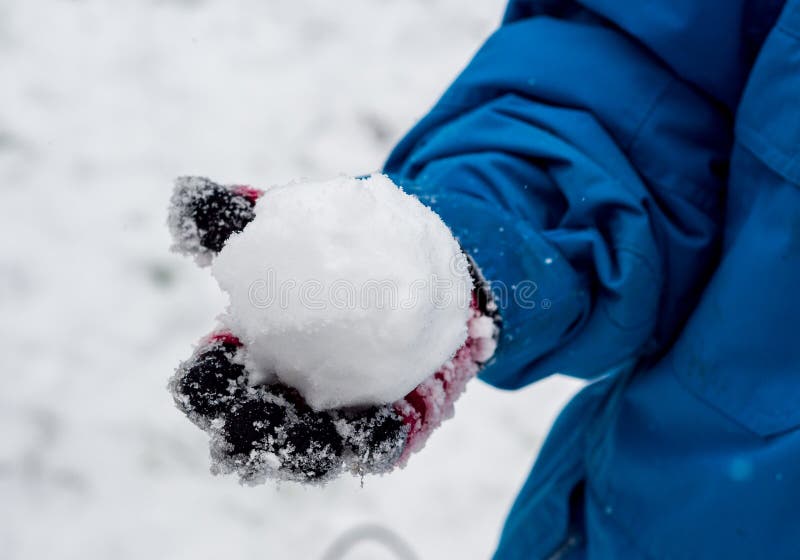Snow ball fight stock image. Image of snowball, hand - 28117645