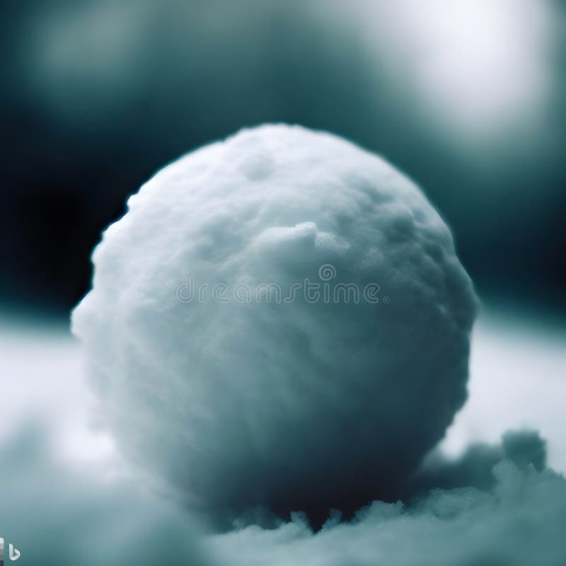 Snow ball on snow stock illustration. Illustration of shadow - 338339629