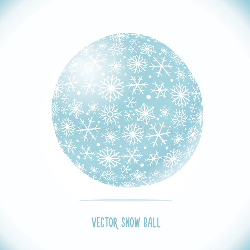 Snow ball stock vector. Illustration of circle, snow - 65242804