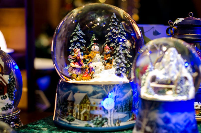 Snow-ball Toy Glass Ball stock image. Image of concept - 141675095