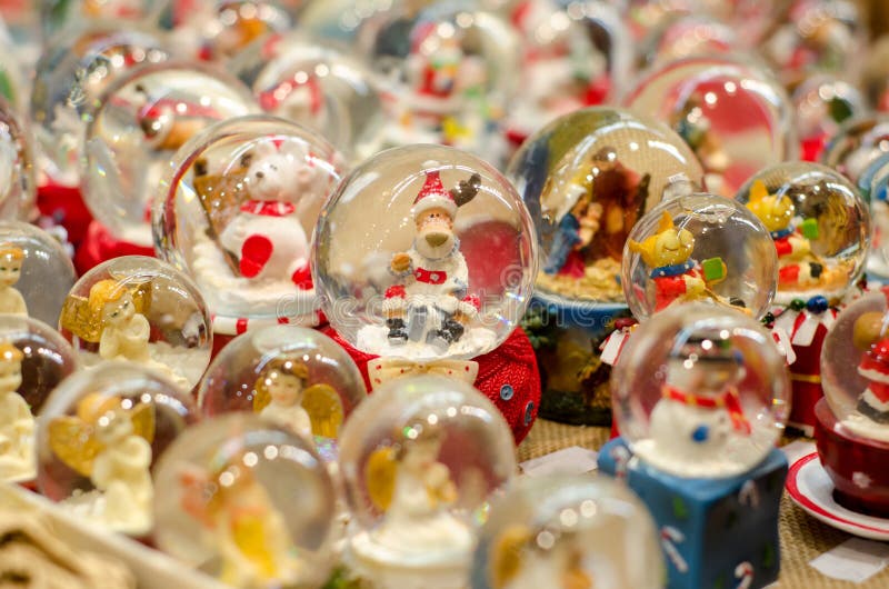 Snow-ball Toy Glass Ball stock photo. Image of background - 141675514