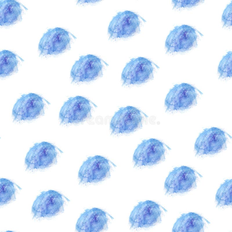 Snow Balls Watercolor Seamless Pattern Stock Illustration ...