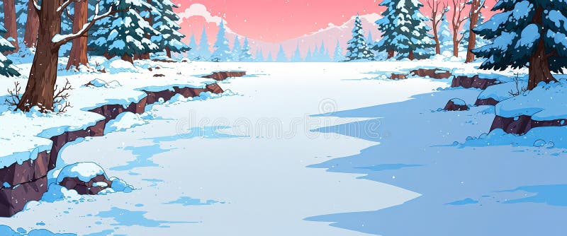 Snow Battleground - Background for Level Design and RPG. Stock ...