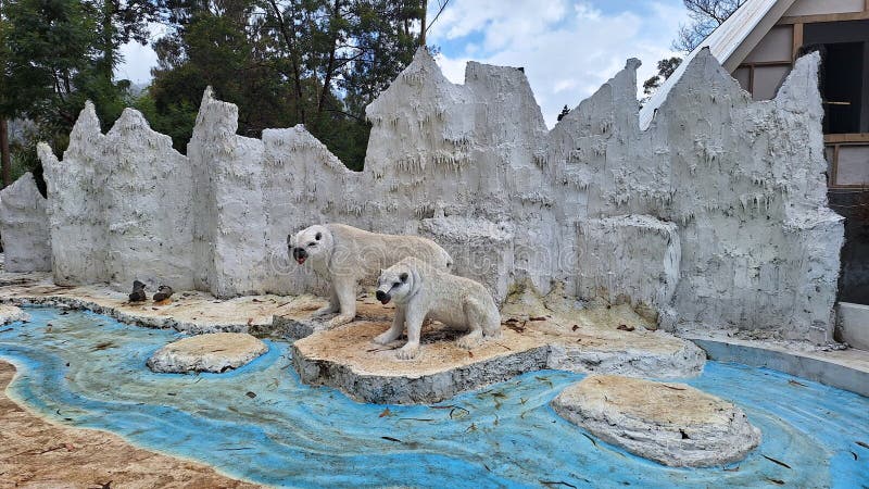 The Snow Bear Statue in Dieng Park is One of the Objects for Visitors ...