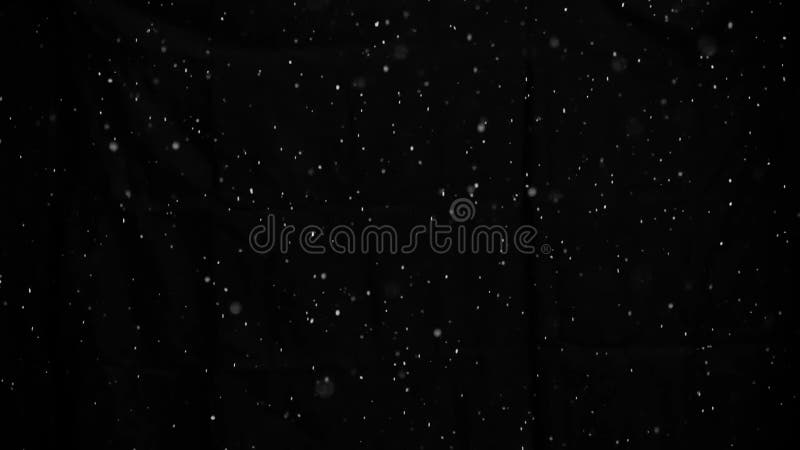 Snow on Black Background, Falling Snowflakes, Snowing, Natural Snowfall ...