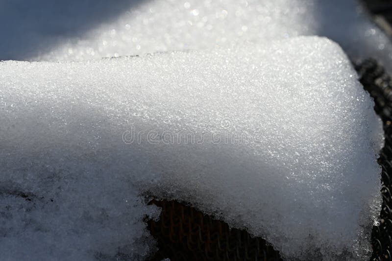 Beautiful Snow in the Harsh Cold Season of Winter. Stock Photo - Image ...