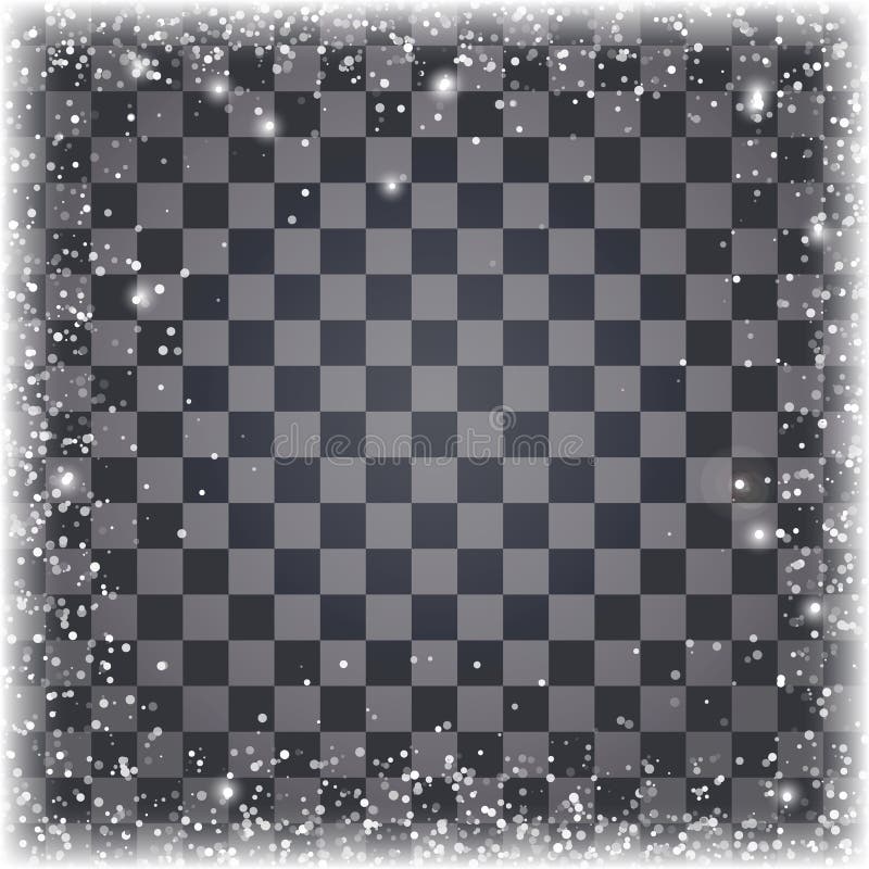 Snow Blizzard Effect on Transparent Background Stock Vector ...