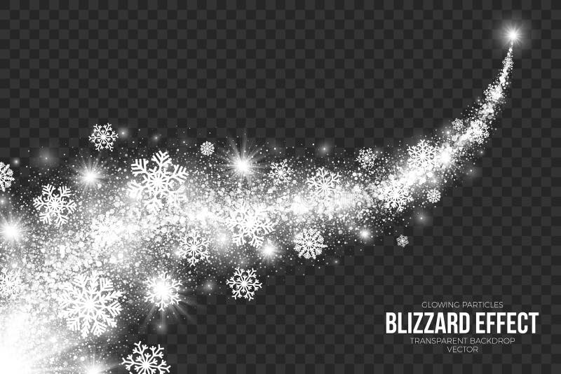 Snow Blizzard Effect on Transparent Background Vector Stock Vector ...