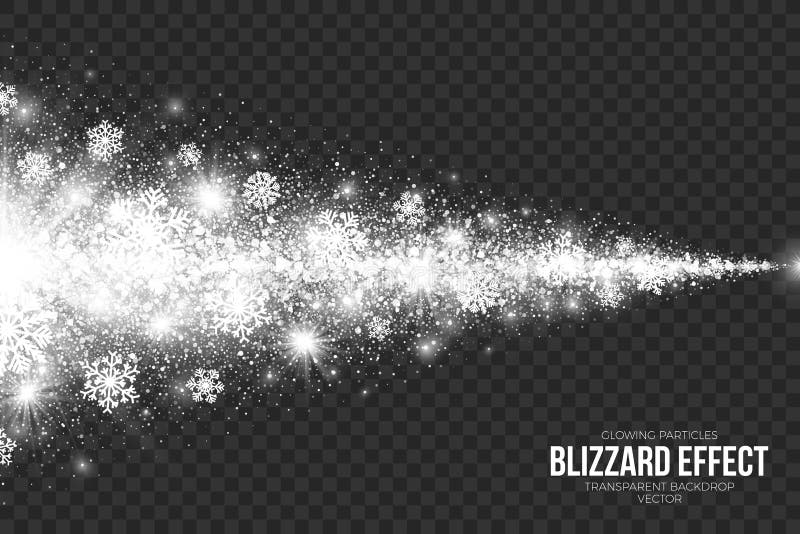 Snow Blizzard Effect on Transparent Background Vector Stock Vector ...