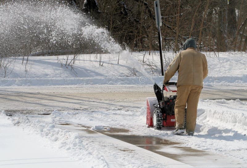 Snow Blower stock image. Image of cold, blower, machine - 5123643