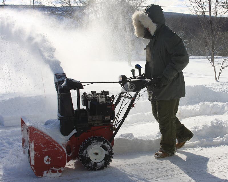 Man using a snowblower stock photo. Image of male, freezing - 14088950
