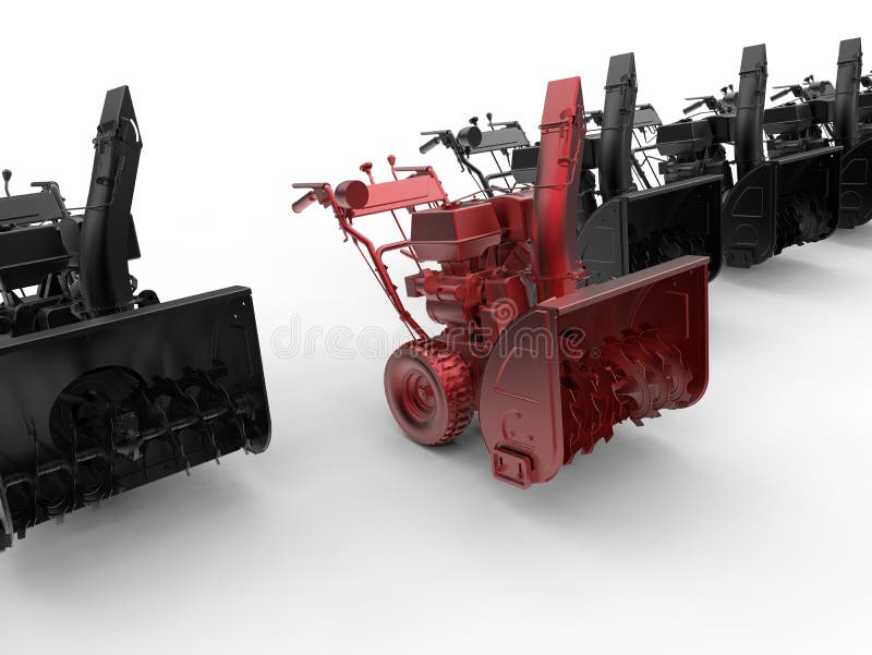 Snow Blower Purchase Concept Stock Illustration - Illustration of ...