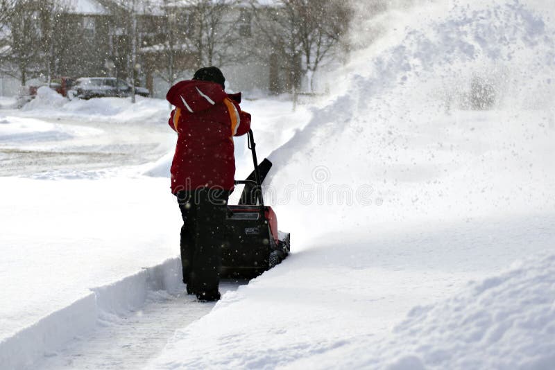 Snow blowing stock image. Image of neighbor, blow, weather - 3558597