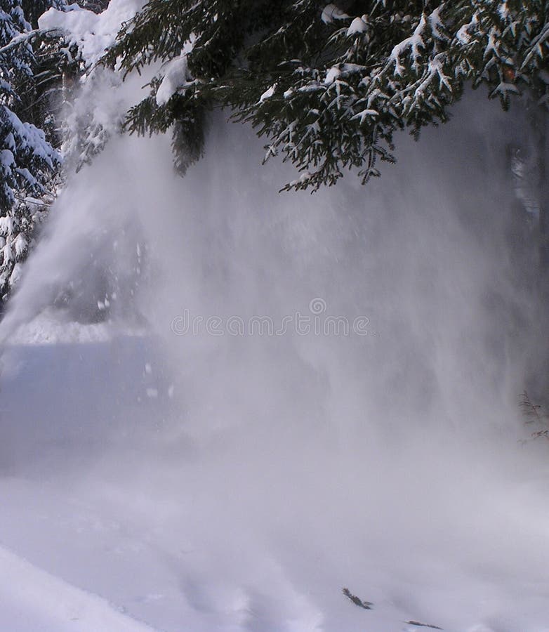 Snow blowing stock image. Image of quebec, blower, snowflakes - 51895