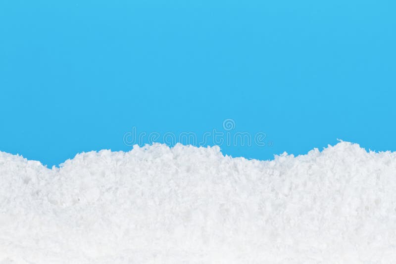 Snow on Blue Background. Winter Background Stock Photo - Image of ...