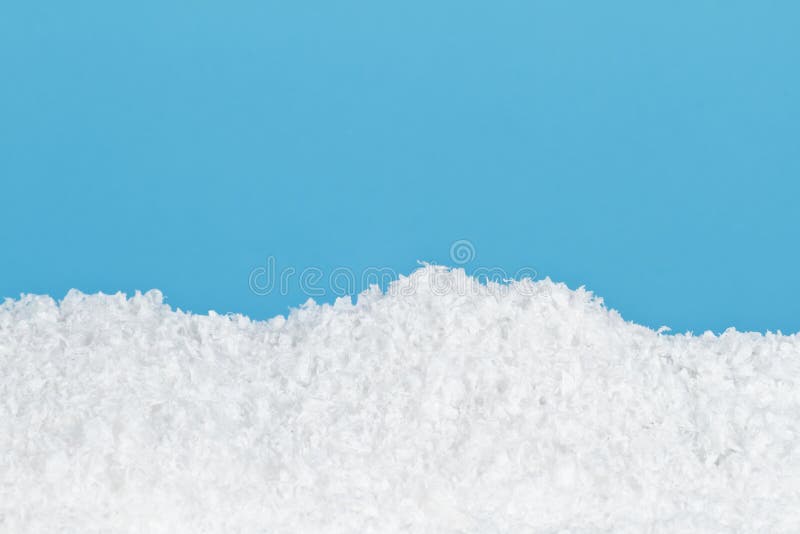 Snow on Blue Background. Winter Background Stock Photo - Image of ...