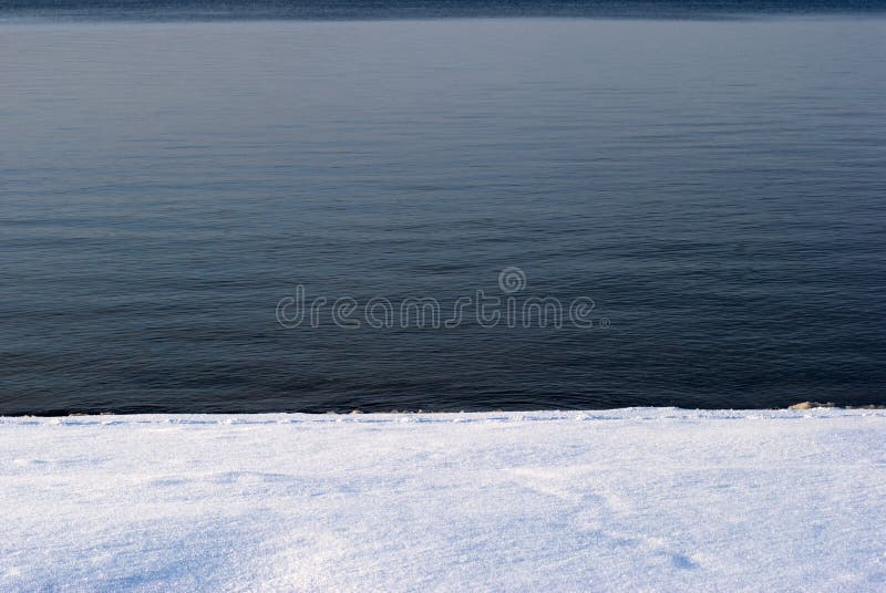Snow and blue water stock photo. Image of snow, nature - 17585444