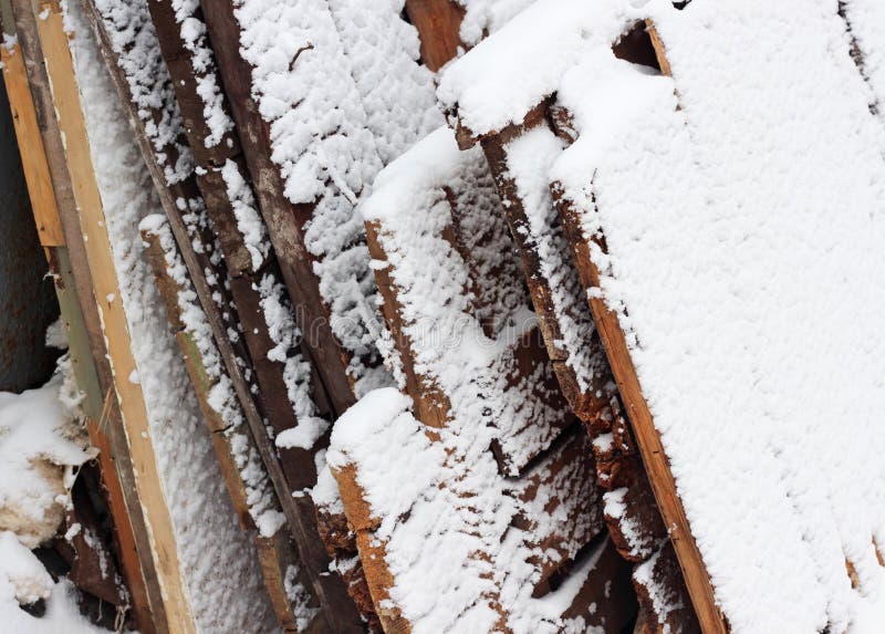 Snow on boards stock photo. Image of white, wood, wall - 47281024