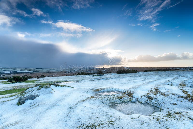 Snow on Bodmin Moor stock photo. Image of nature, britain - 49169470