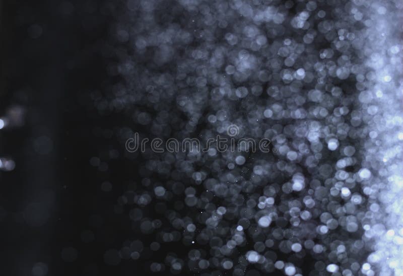 Snow Bokeh Texture on Black Background Stock Illustration ...