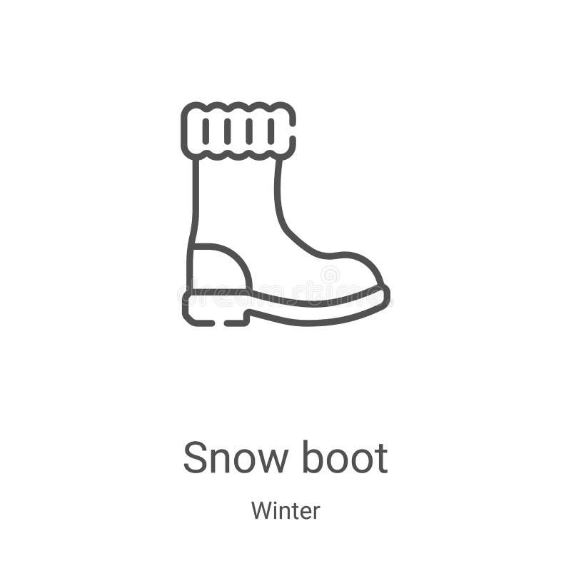 Snow Boot Icon Vector from Winter Collection. Thin Line Snow Boot ...