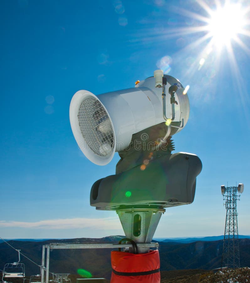 Snow cannon stock image. Image of machine, electric, frost - 26329145