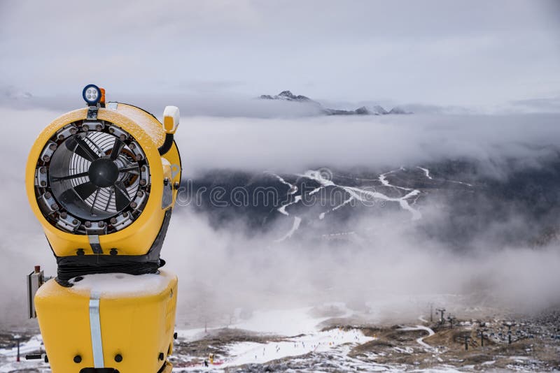 Snow cannon stock image. Image of machine, nature, season - 64690321