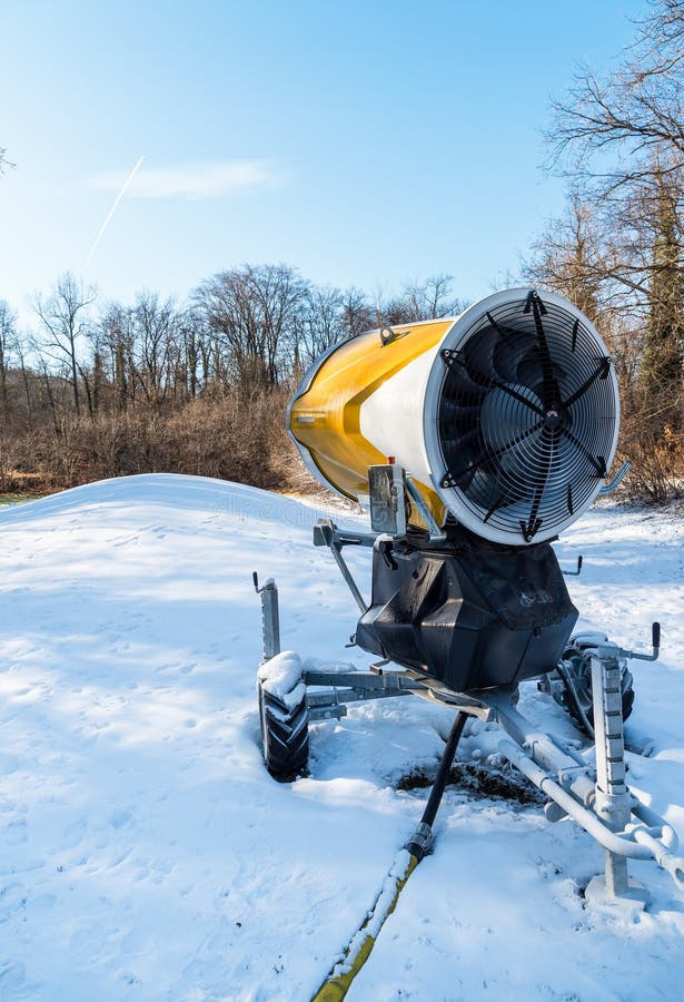 Snow Cannon for Producing Artificial Snow for Ski Slopes. Stock Image ...