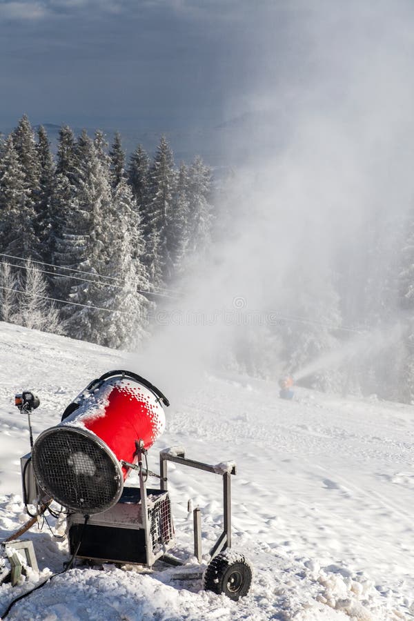 Snow cannon. stock image. Image of cannon, italy, forest - 47896137