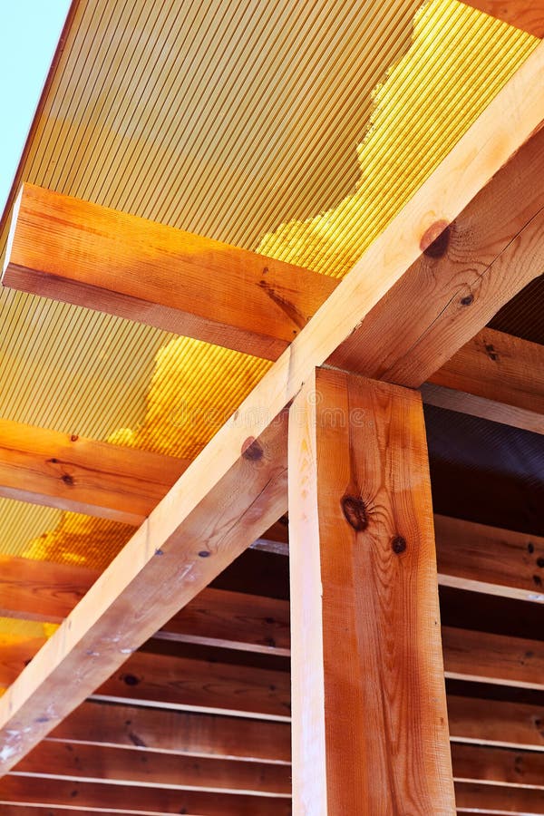 Snow on Canopy Made of Transparent Sheets of Polycarbonate Stock Photo ...