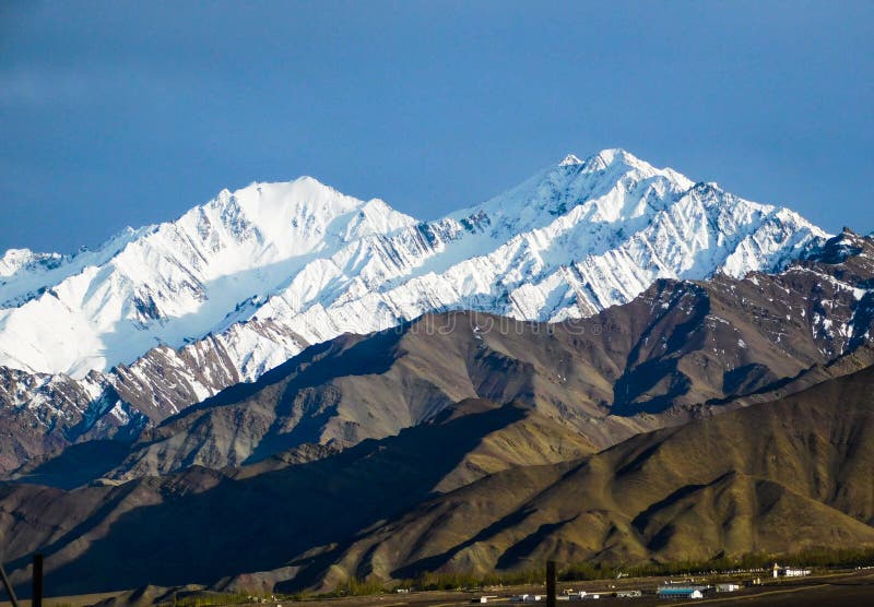 Snow Capped Mountain of Leh Ladakh Stock Image - Image of kashmir ...