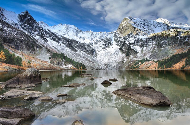 Snow capped mountains stock photo. Image of mountain - 27845598