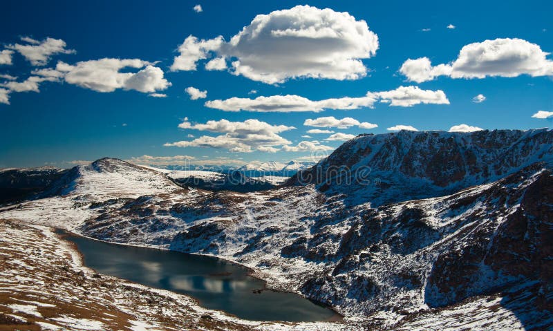 Snow-capped Mountains, Beartooth Pass, USA Stock Image - Image of ...