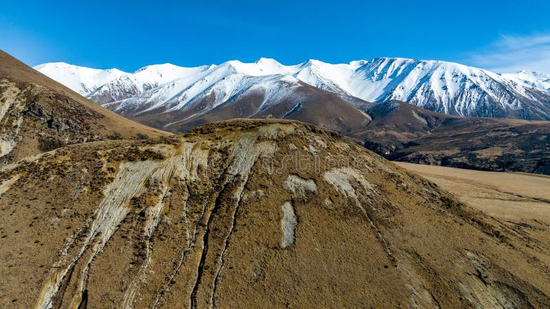 An Arid Valley with Grassy Fields on the Sibillini Mountains Marche ...