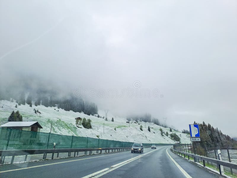 Snow-capped Mountains and Trees in a Picturesque Spring in the Swiss ...