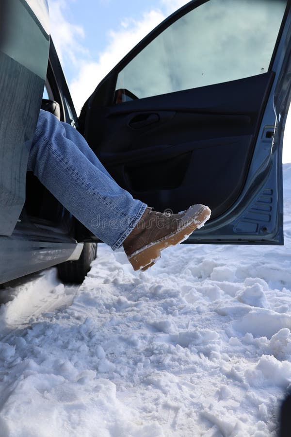 Snow car boot stock image. Image of december, frosty - 360992099